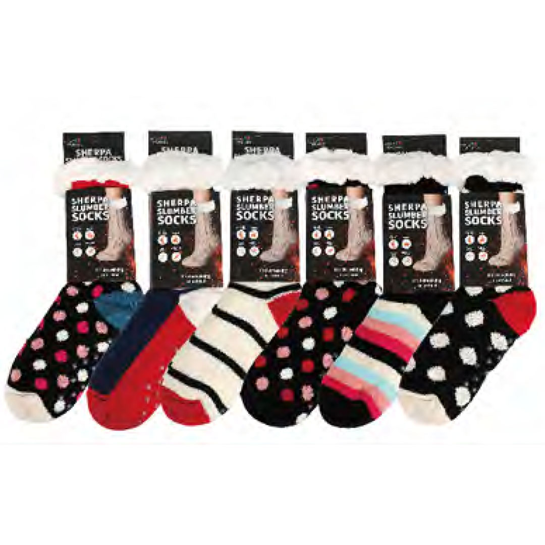 Wholesale Womens thick sherpa fleece lined cozy sherpa socks (SKU44305 ...